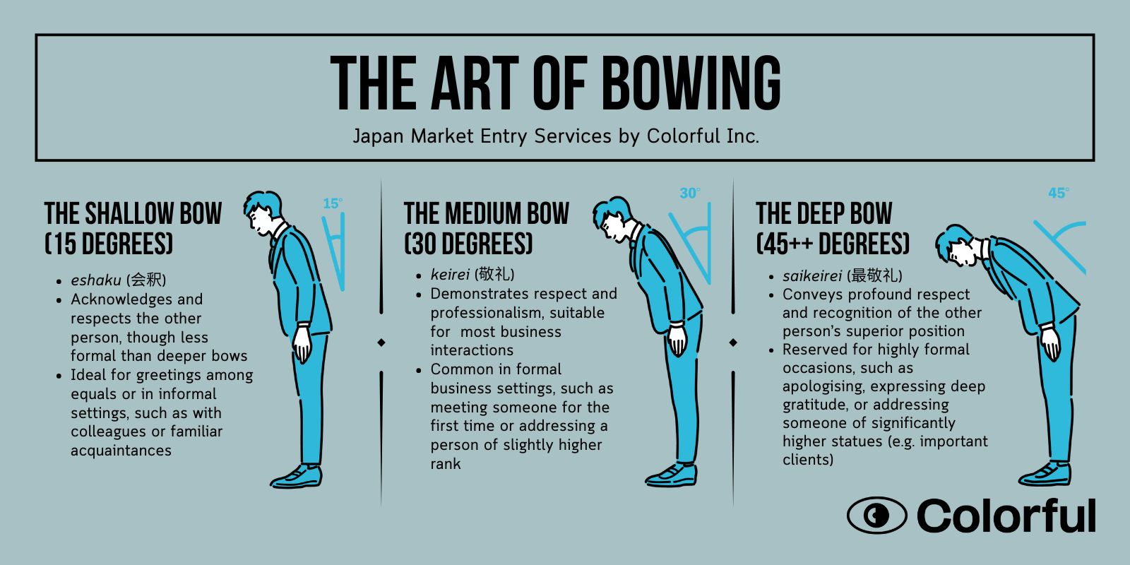 Business Etiquette in Japan ー Part 2: The Art of Bowing | Colorful株式会社